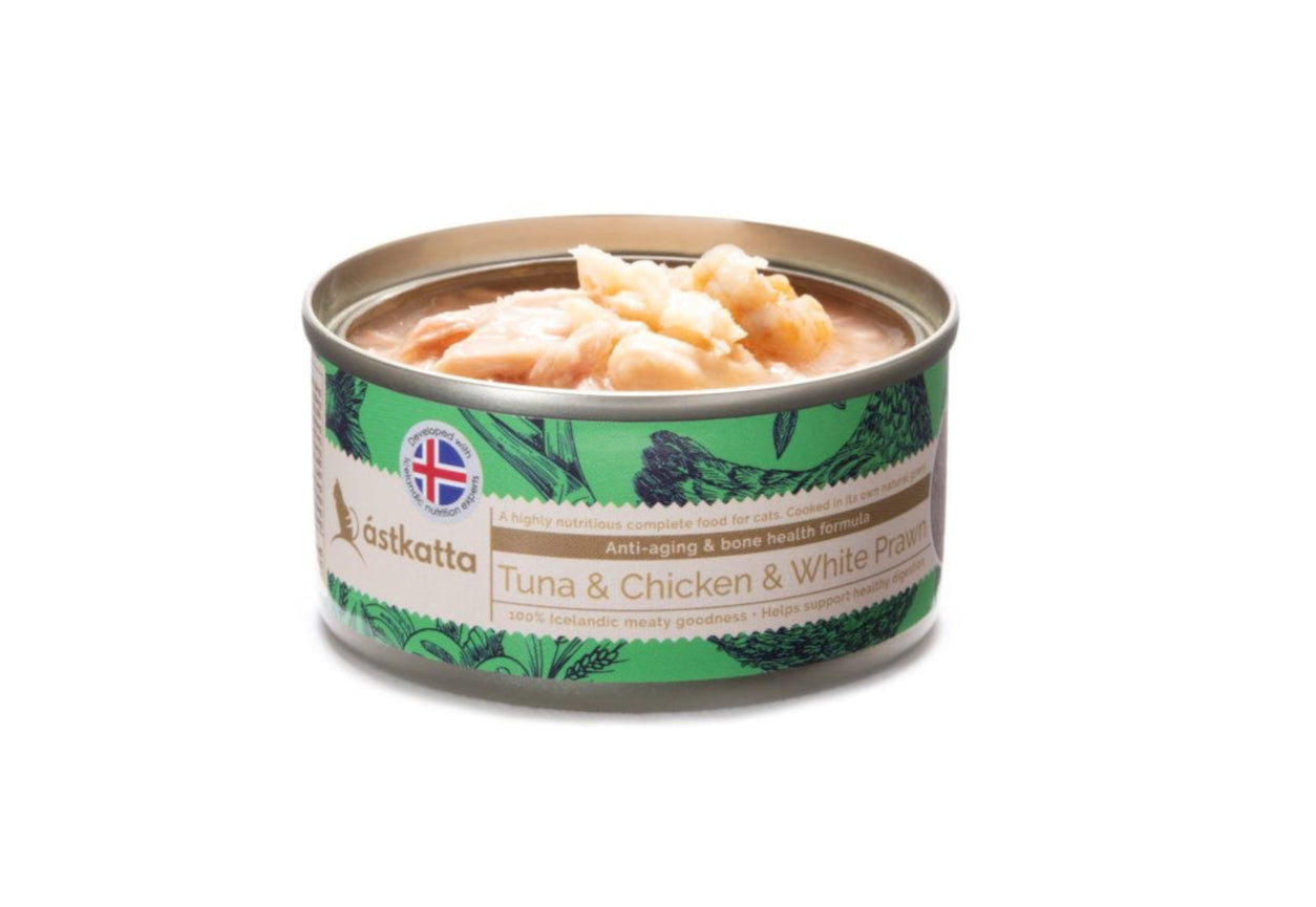 Astkatta 增強活力系列 白鰹吞拿魚+雞肉+白蝦 主食罐 主食貓罐頭 80G – 肥肥寵物用品FatFatPetShop